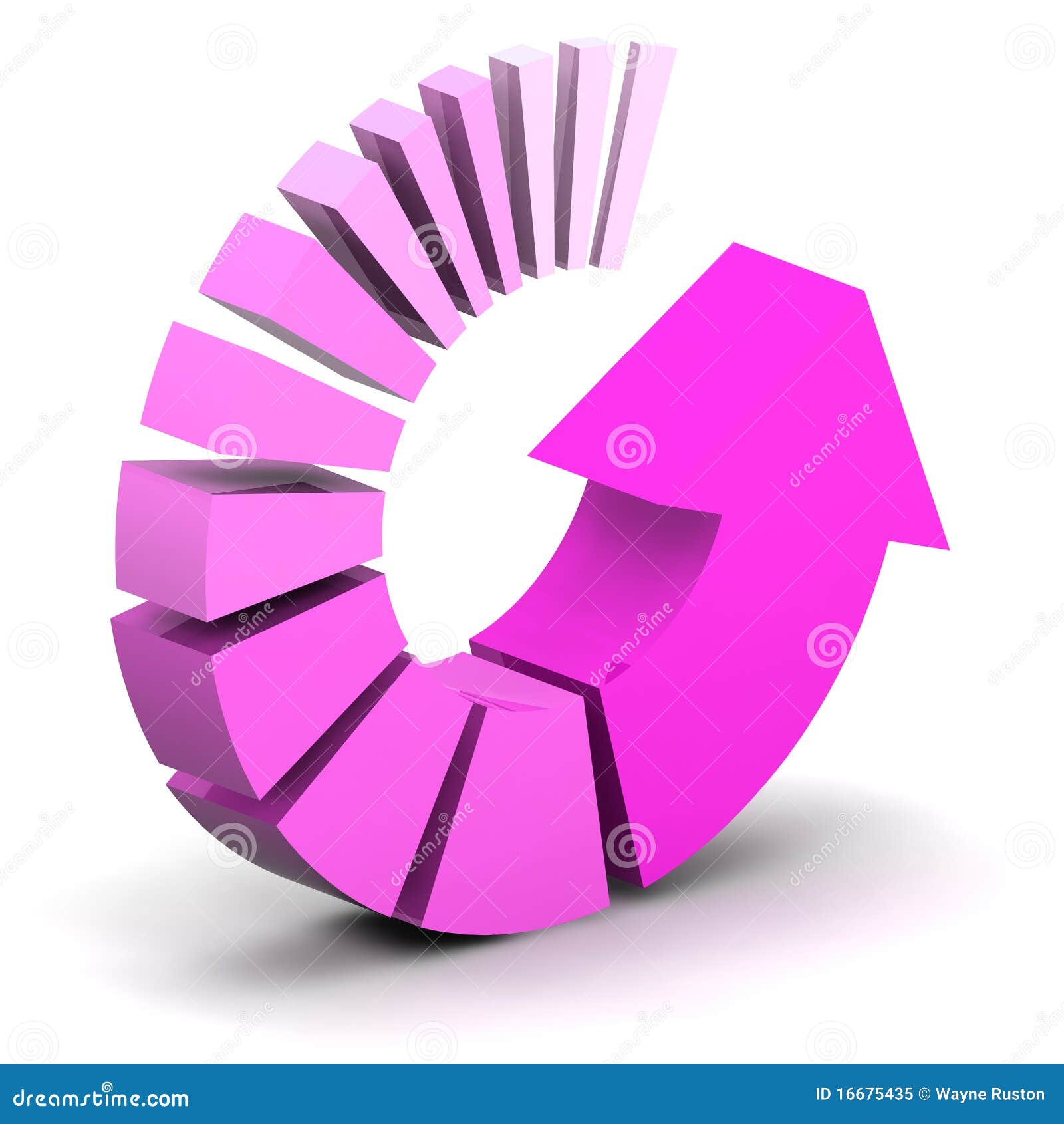 Pink Process Arrow stock illustration. Illustration of process - 16675435