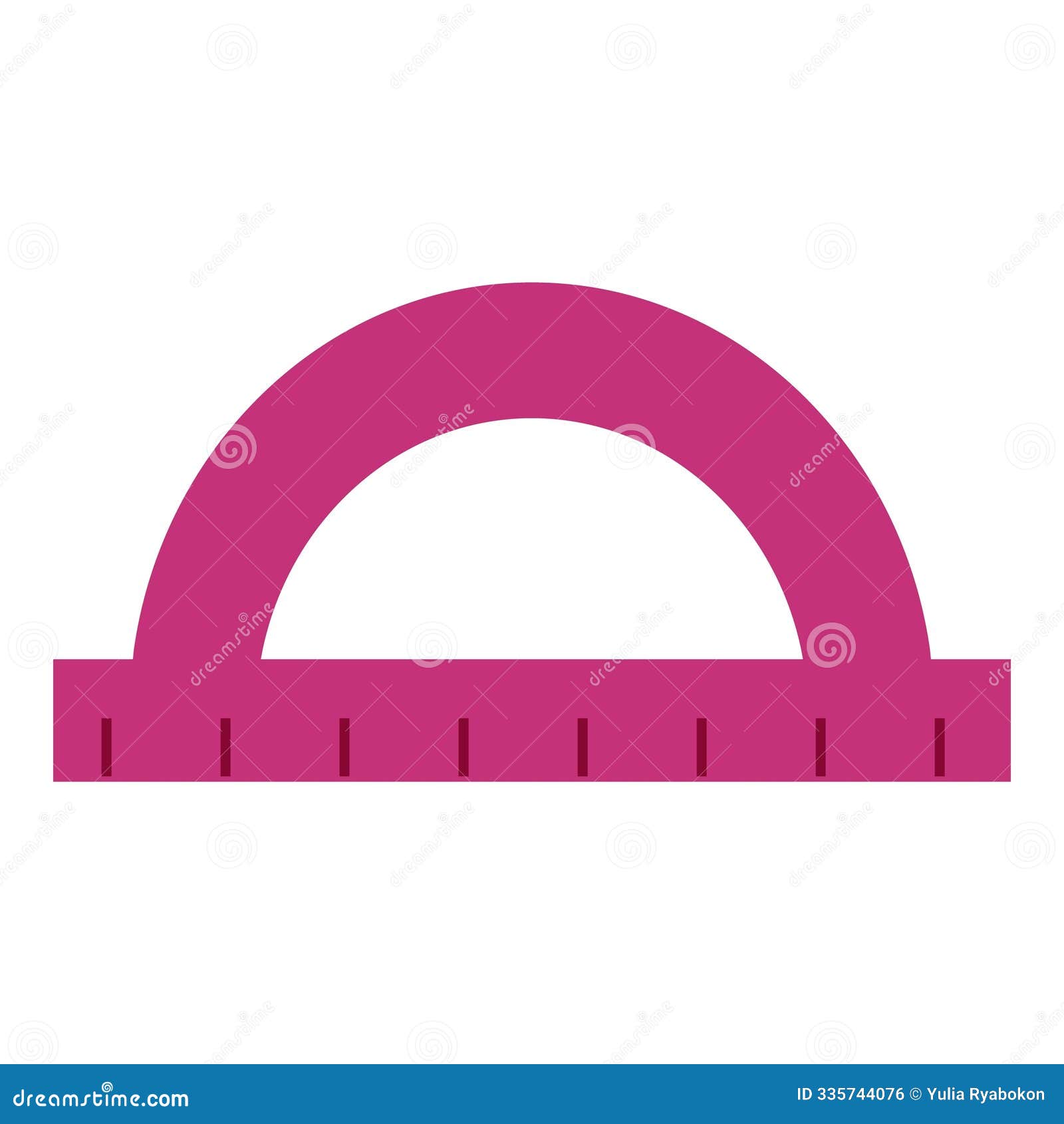 Pink Protractor Measuring Angles for Geometry Class Stock Illustration ...