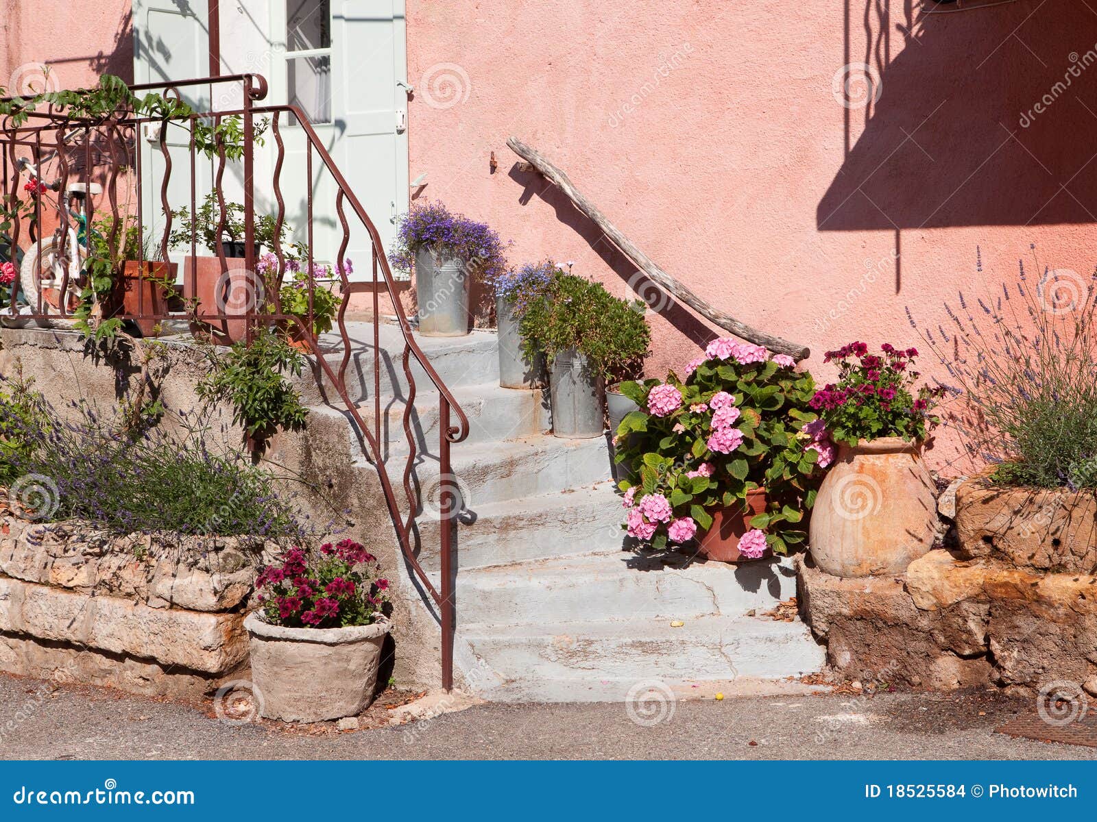 Pink provence facade stock photo. Image of door, idyllic - 18525584