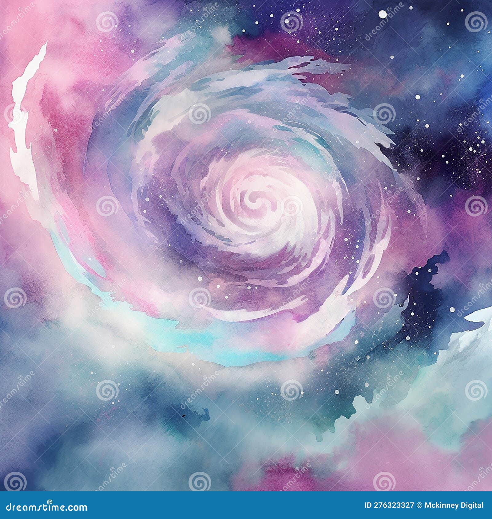 Abstract Digital Illustration of Galaxy. Created Using Ai Generative ...