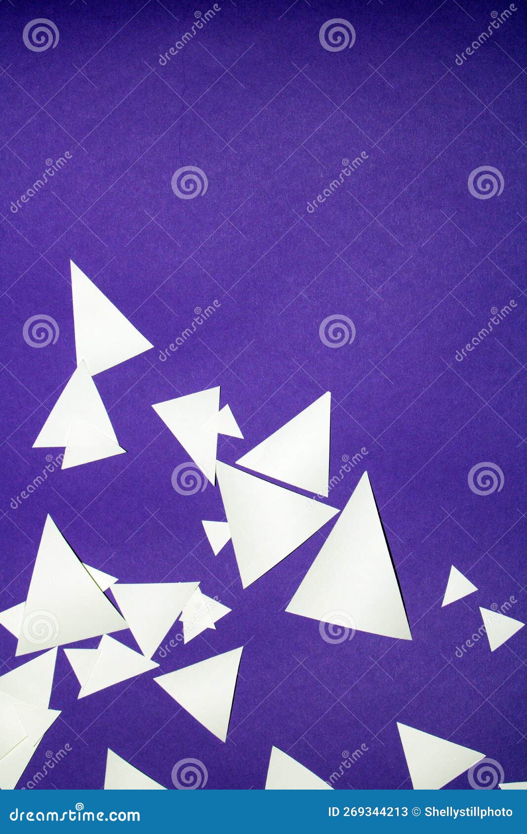 Pink Purple Geometric Paper Triangle Pieces for Background Stock Image ...