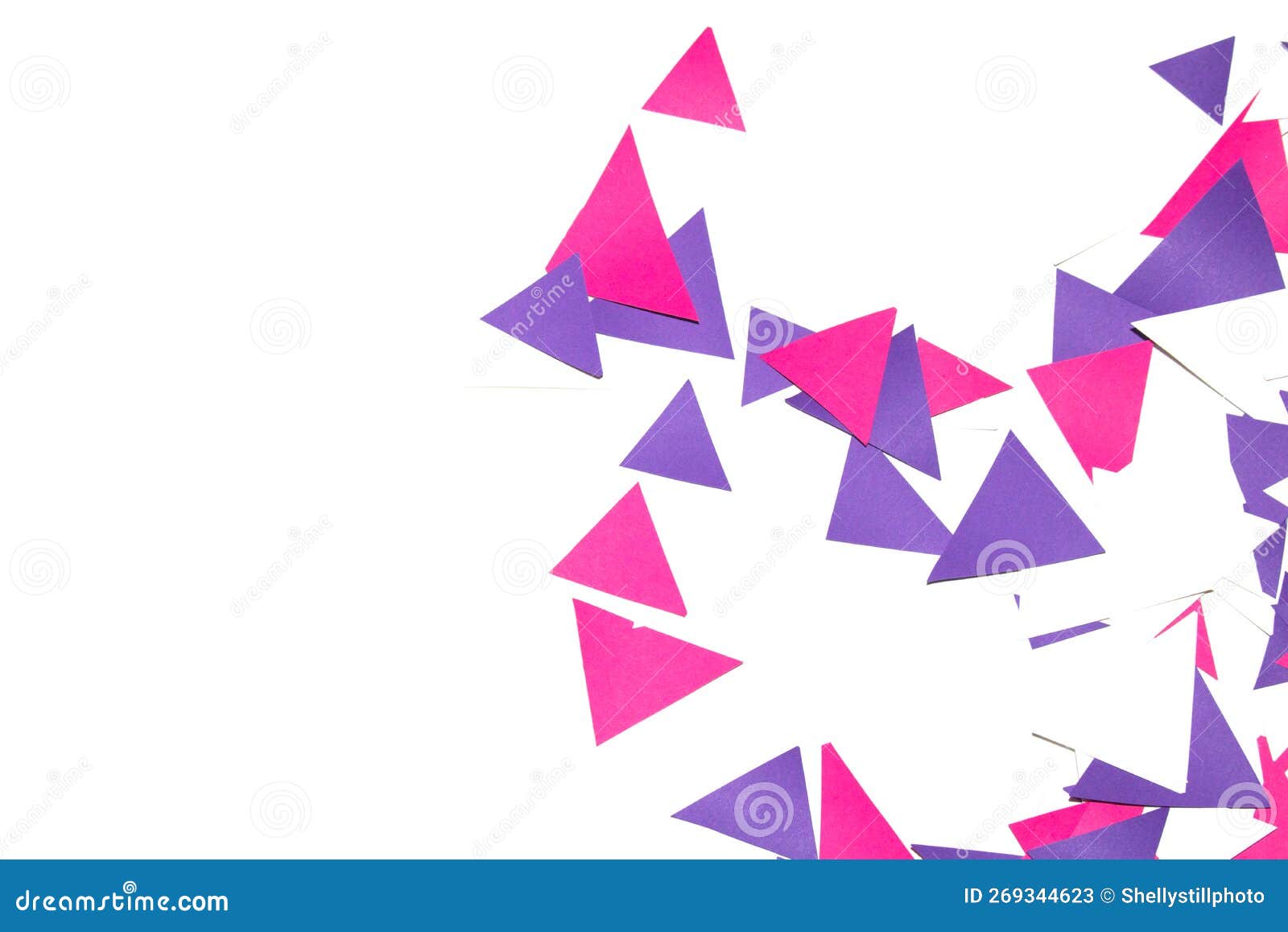 Pink Purple Geometric Paper Triangle Pieces for Background Stock Image ...