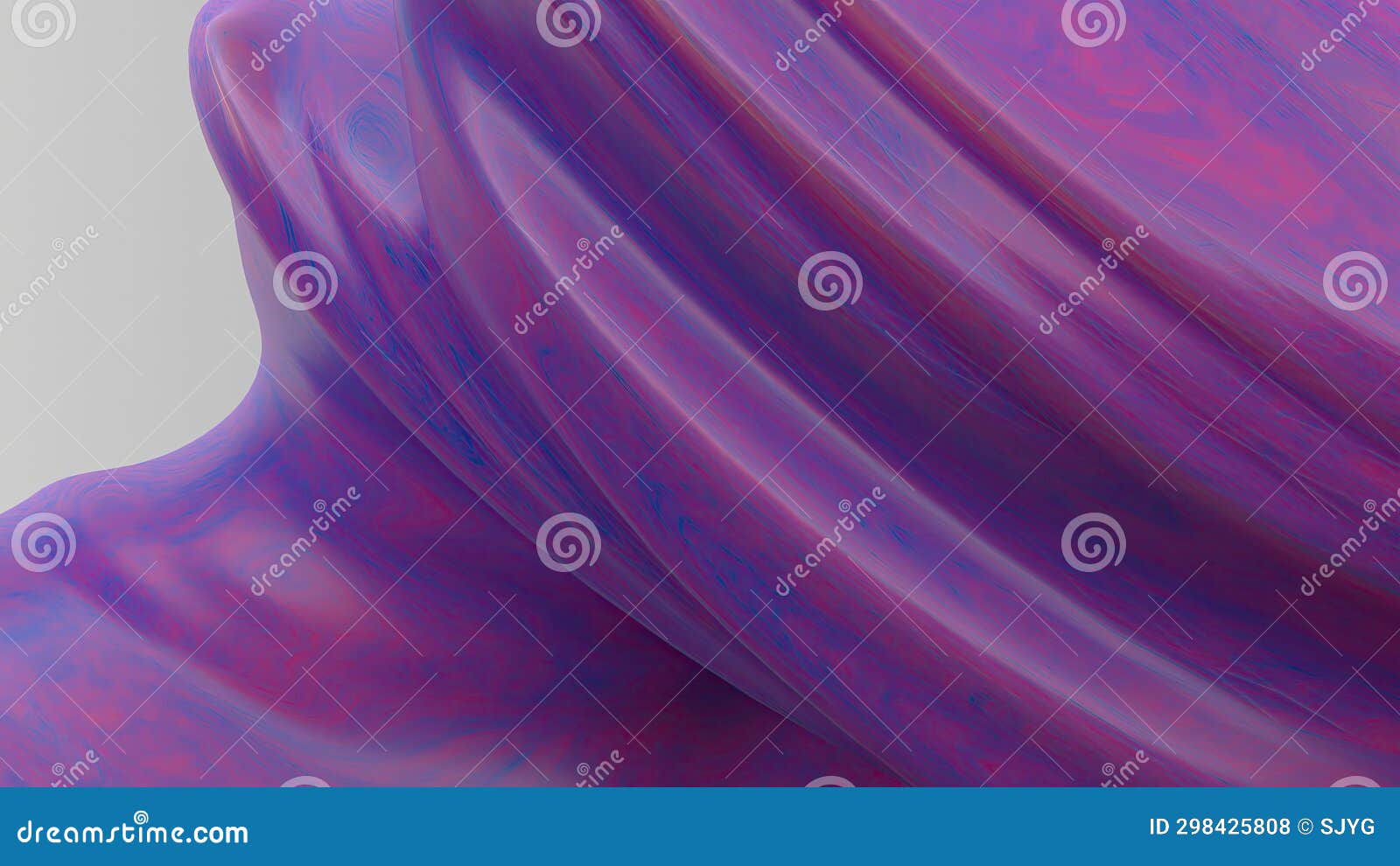 Pink and Purple Organic Pop Objects Modern Creature-like Paint Rubbery ...