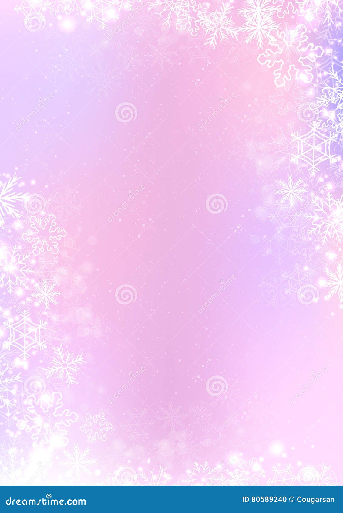 Pink and Purple Winter Paper Background with Snowflake Border Stock ...