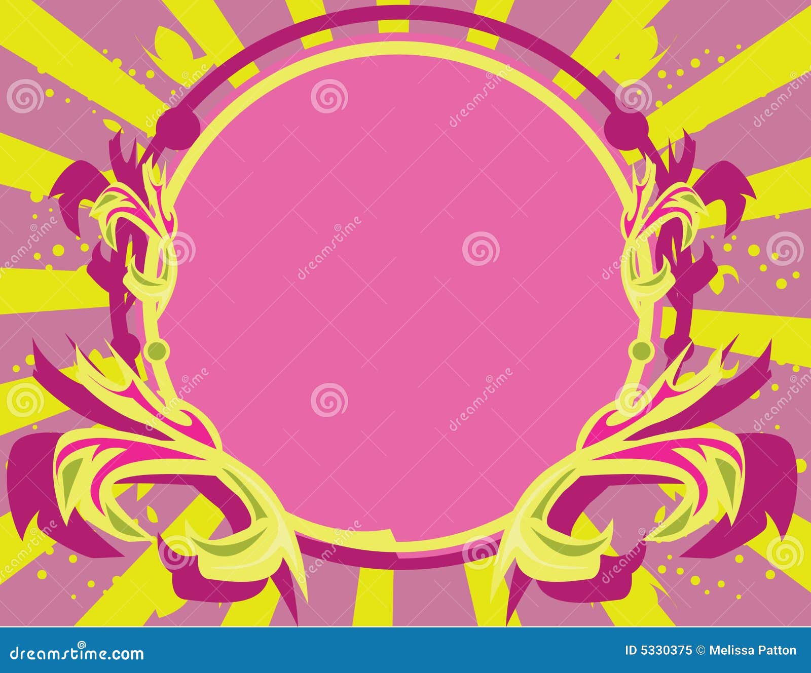 Pink Purple Yellow Frame Backg Stock Vector - Illustration of circular ...