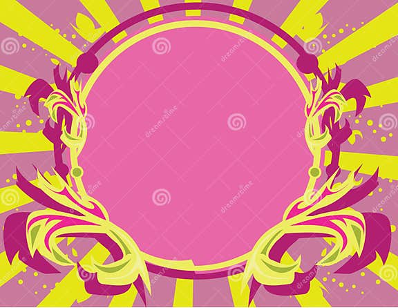 Pink Purple Yellow Frame Backg Stock Vector - Illustration of circular ...