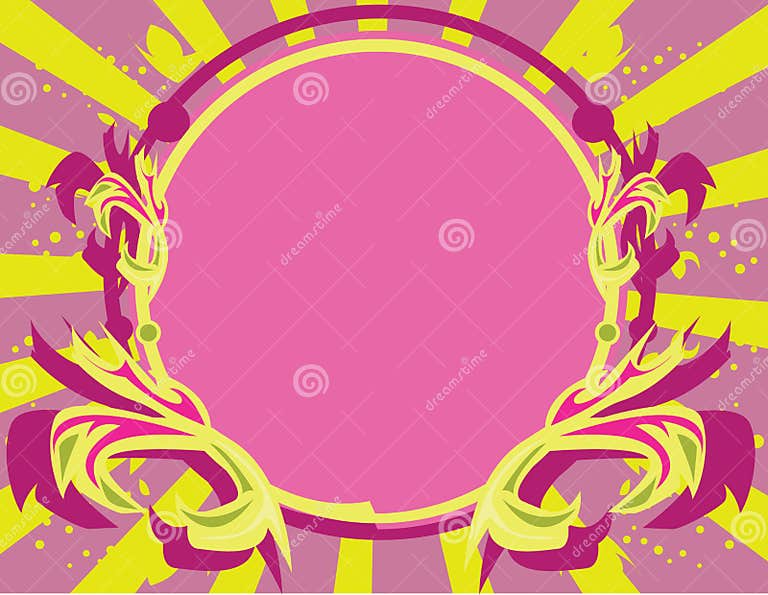 Pink Purple Yellow Frame Backg Stock Vector - Illustration of circular ...