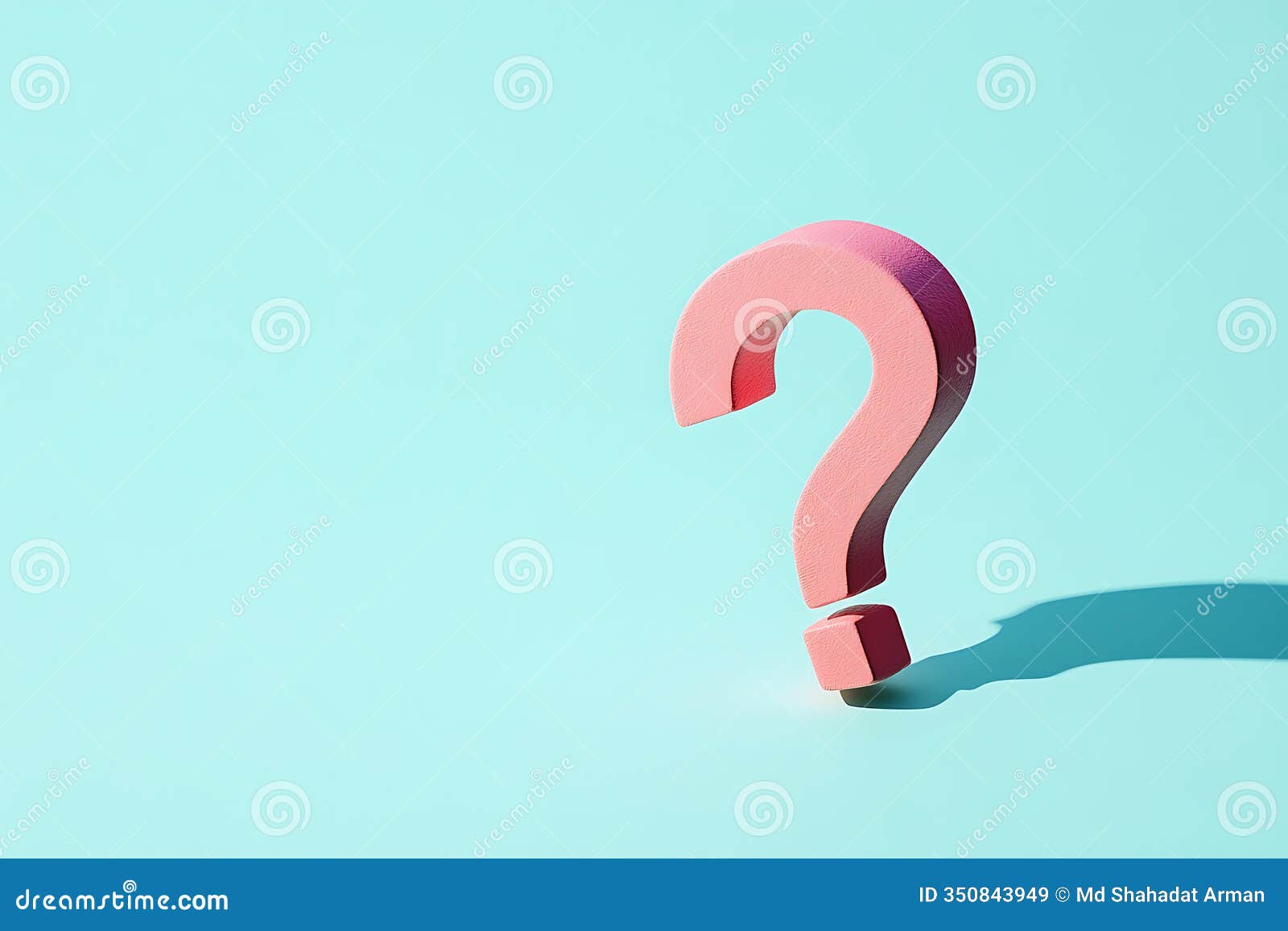 Pink Question Mark on Blue Background Stock Illustration - Illustration ...