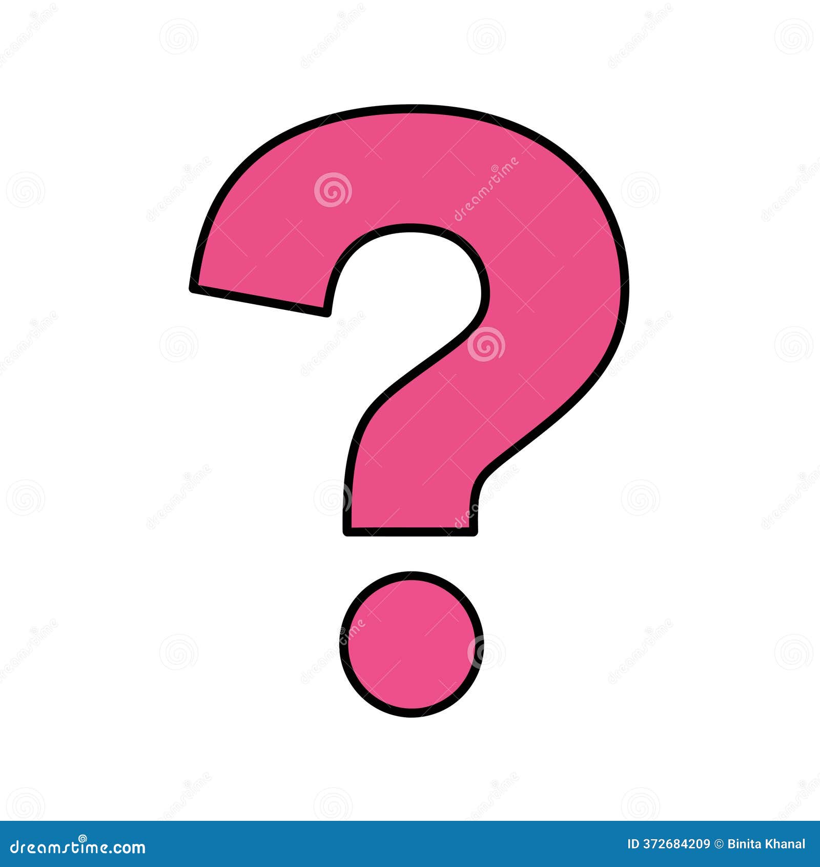 Pink Question Mark Clipart Cartoon Vector | CartoonDealer.com #372684209