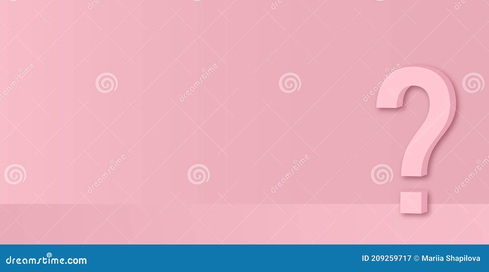 Pink Question Mark in Front of Pink Color Wall Background Stock Vector ...