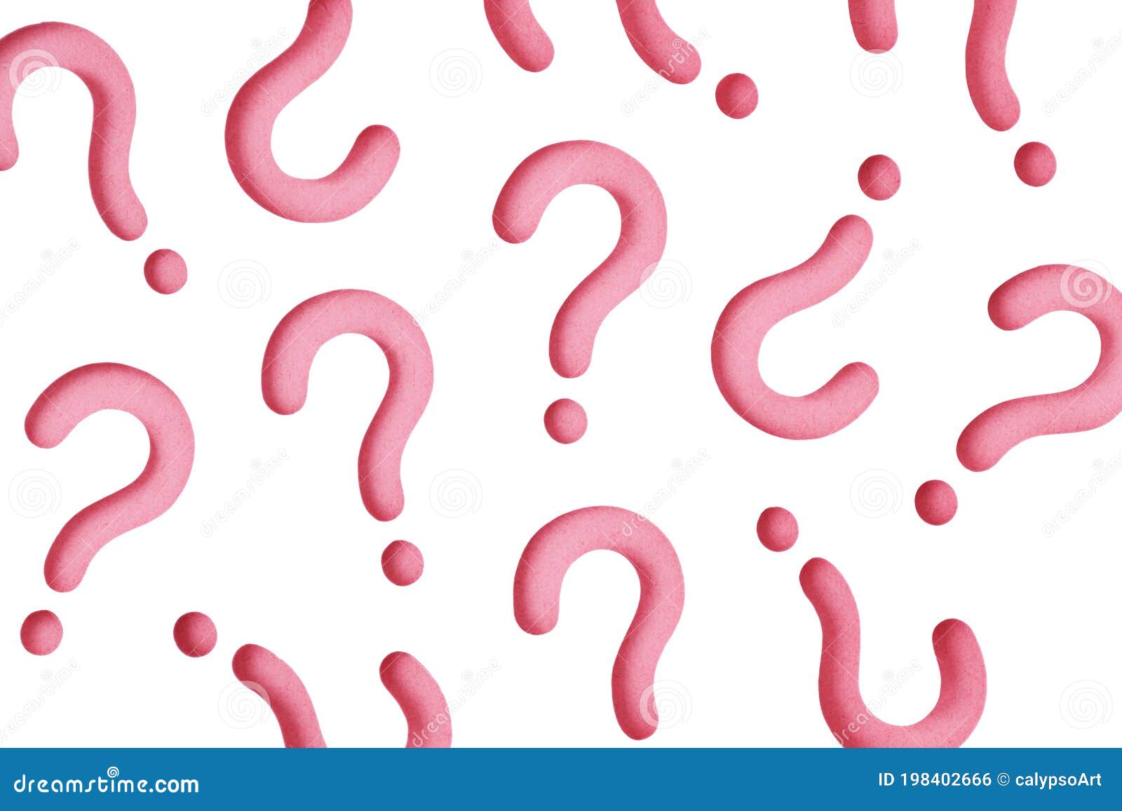 Pink Question Mark on White Background Stock Illustration ...