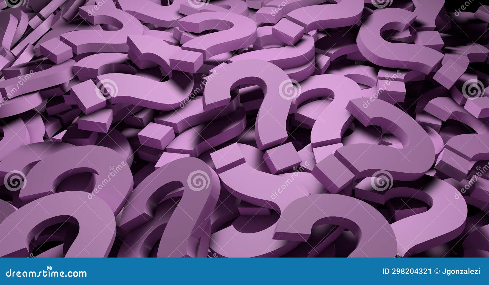 Pink Question Marks Background. 3d Illustration Stock Illustration ...