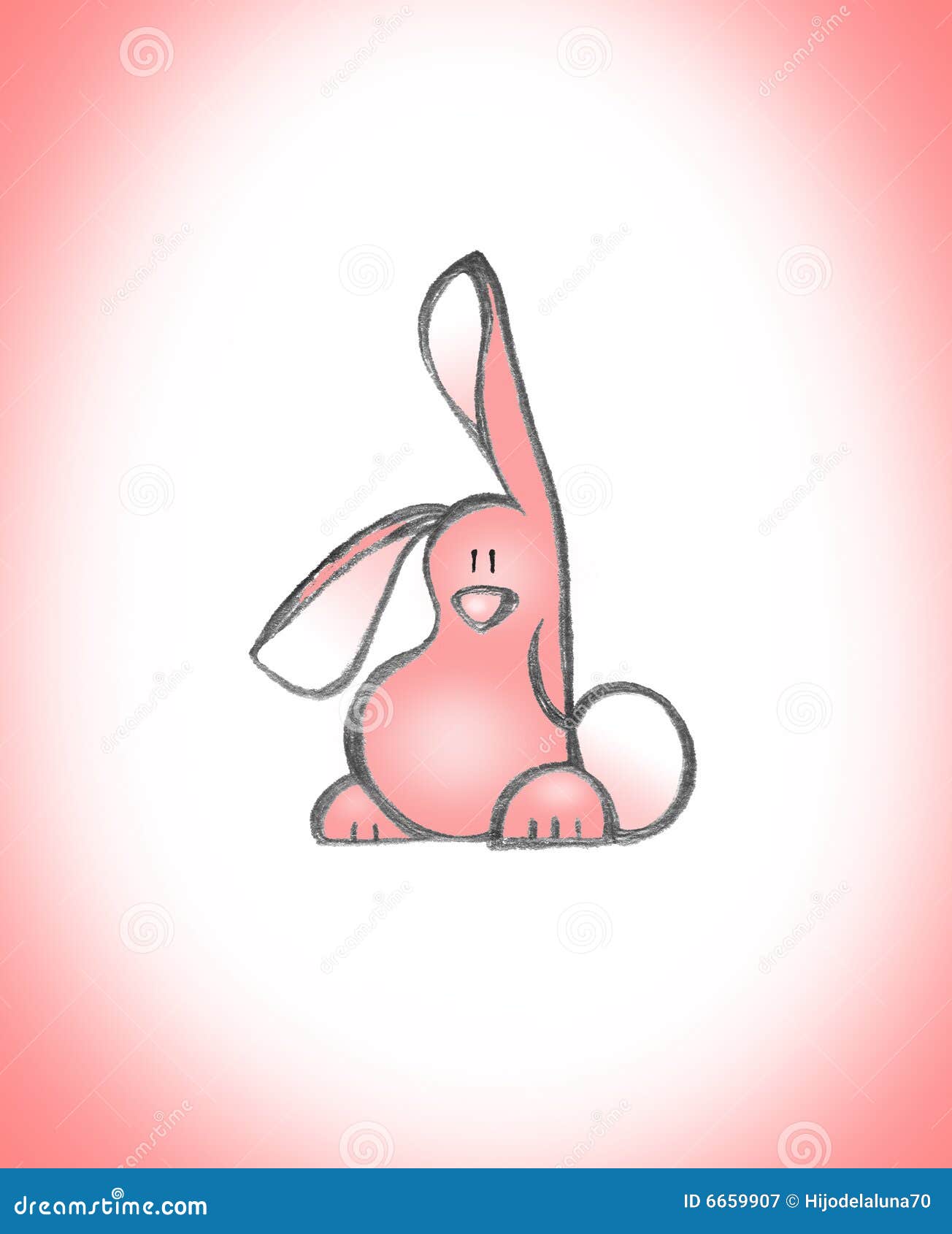 Pink Rabbit stock illustration. Illustration of graphic - 6659907
