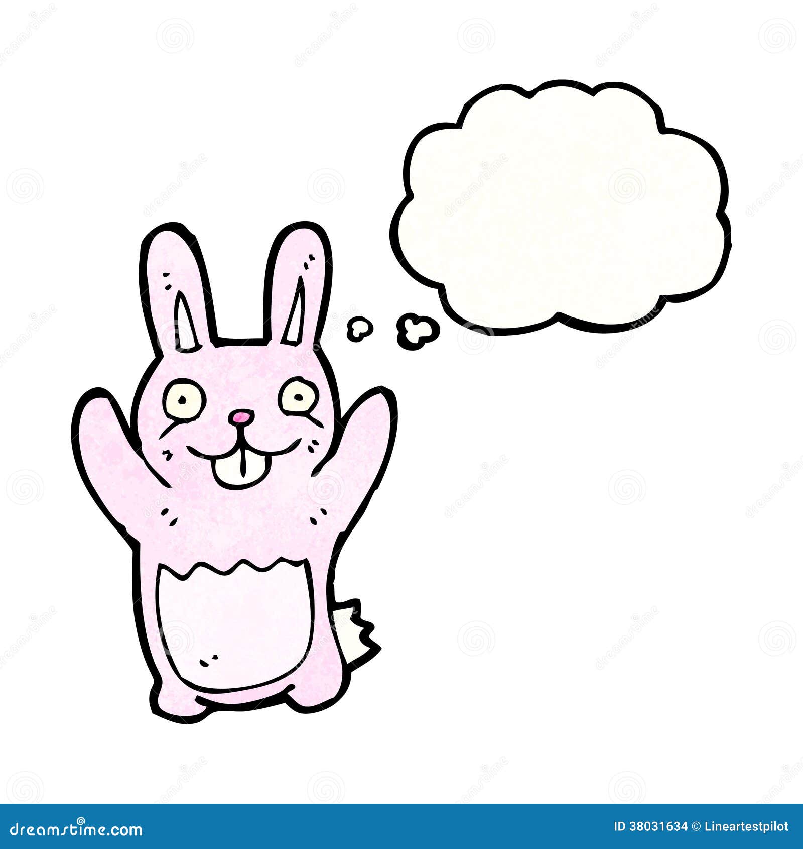 Pink rabbit cartoon stock vector. Illustration of cloud - 38031634