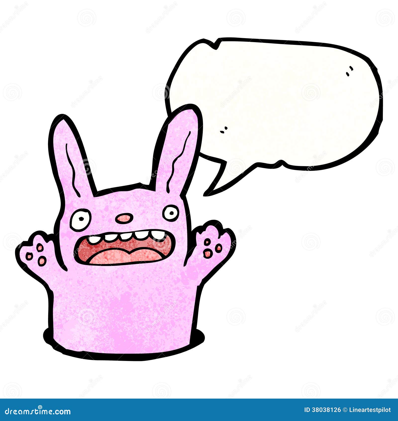 Pink rabbit cartoon stock vector. Illustration of silly - 38038126