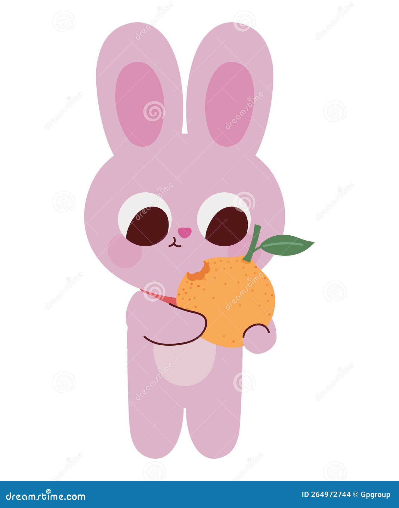 Pink rabbit icon stock vector. Illustration of vector - 264972744