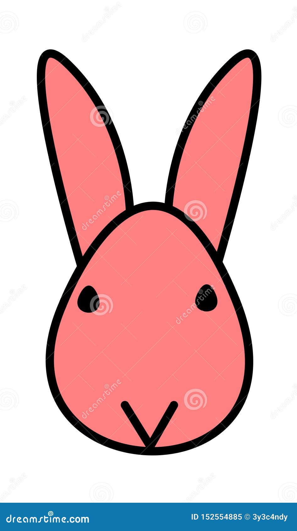 Pink Rabbit Logo Vector Illustration Stock Image - Illustration of ...
