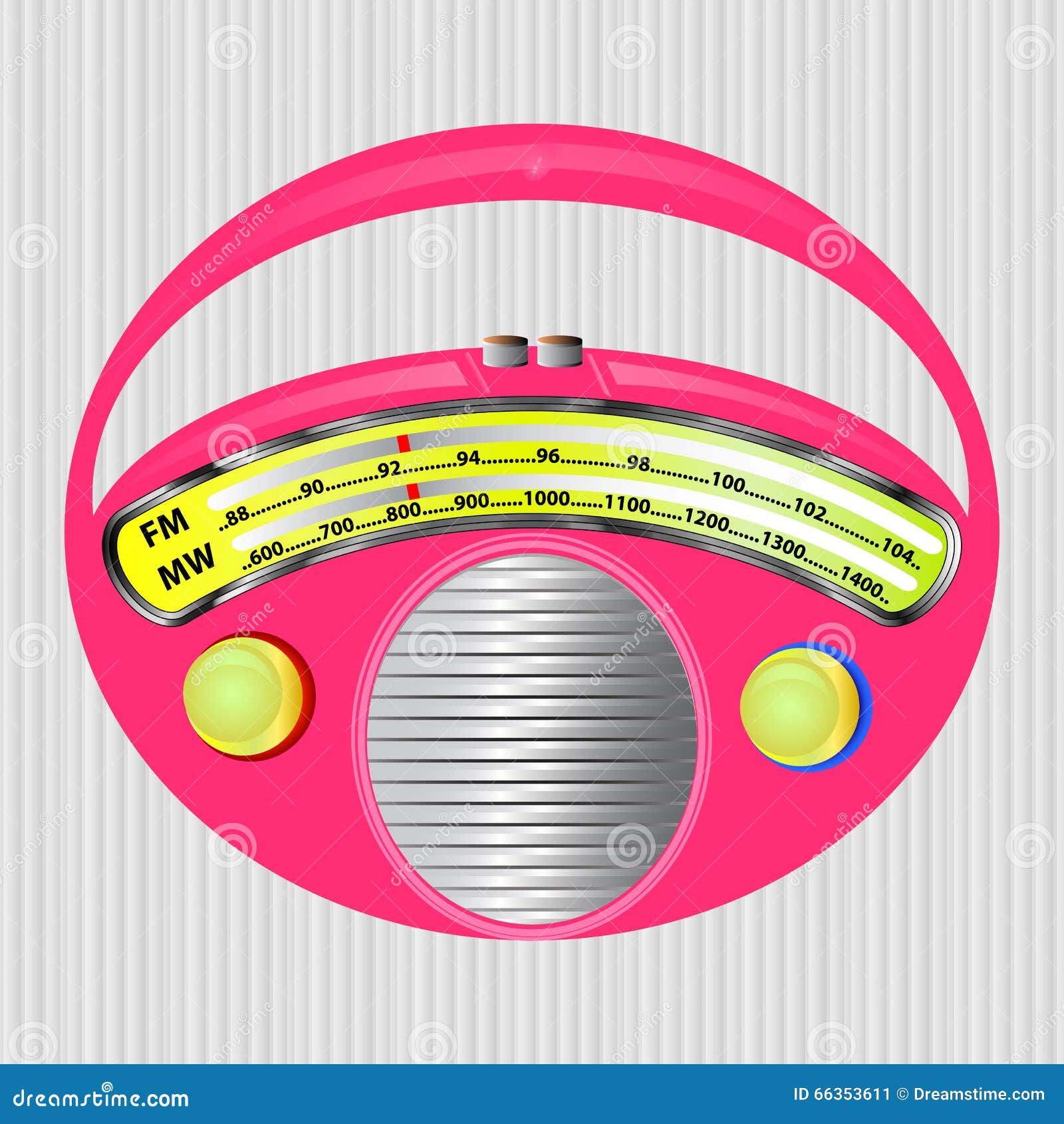 Pink radio stock illustration. Illustration of news, pink - 66353611