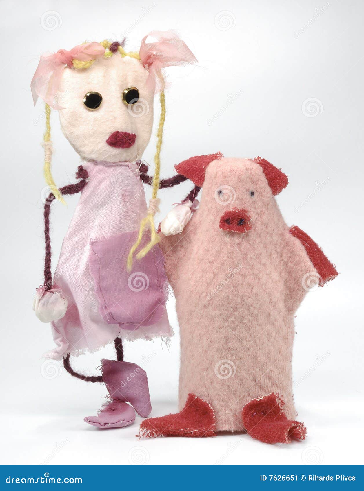 Pink Rag Doll Toys stock image. Image of little, white - 7626651