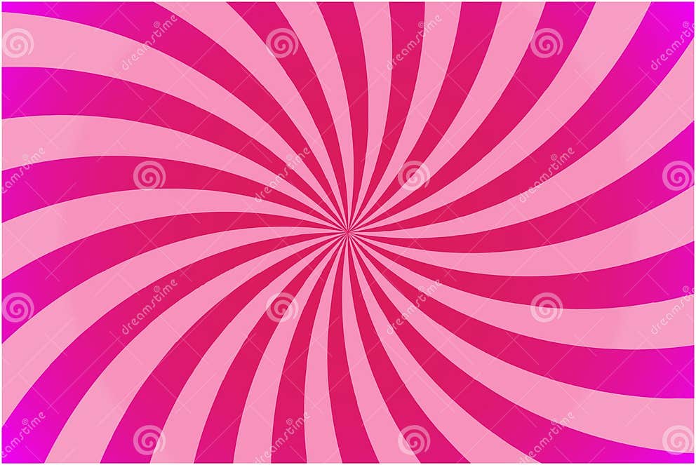 Pink Rays in Retro Style on Light Background. Vector Stripe Pattern ...