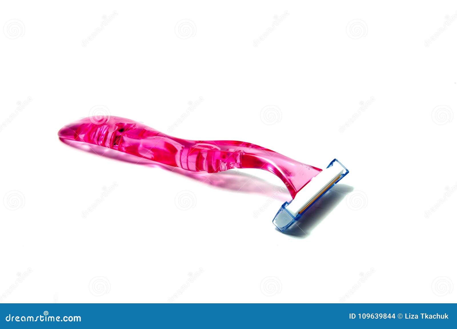 Pink razor isolated stock photo. Image of equipment - 109639844
