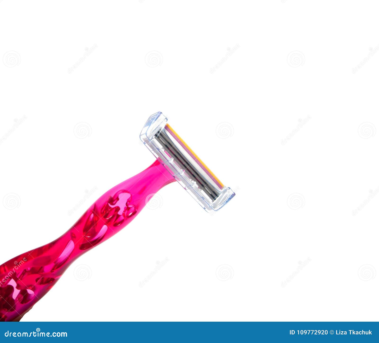 Pink Razor Isolated on White Stock Photo - Image of razor, hair: 109772920