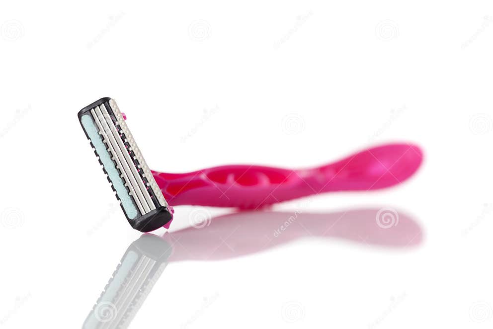Pink razor stock photo. Image of body, white, razor, hygiene - 65008386
