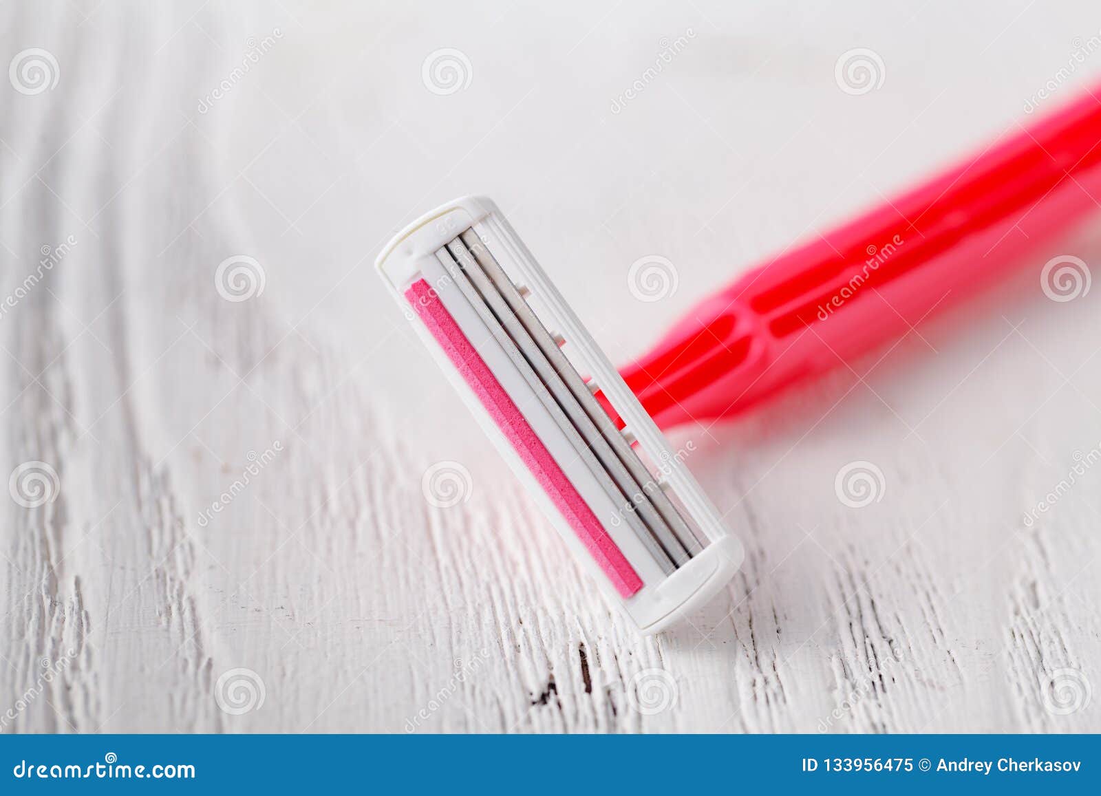 Pink Razor on White Background Stock Image - Image of morning, concept ...