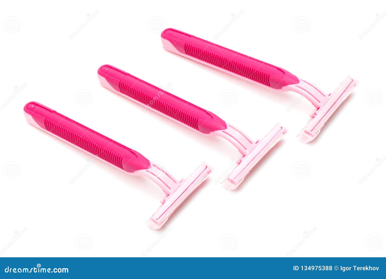 Pink Razor on White Background Stock Photo - Image of color, ladyshave ...