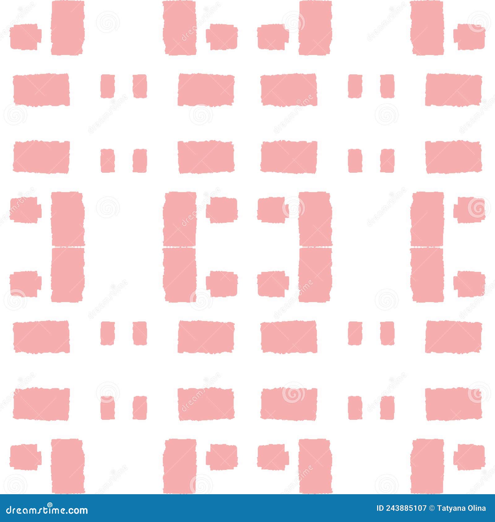 Pink Rectangles in the Form of Tile Seamless Pattern Stock Vector ...