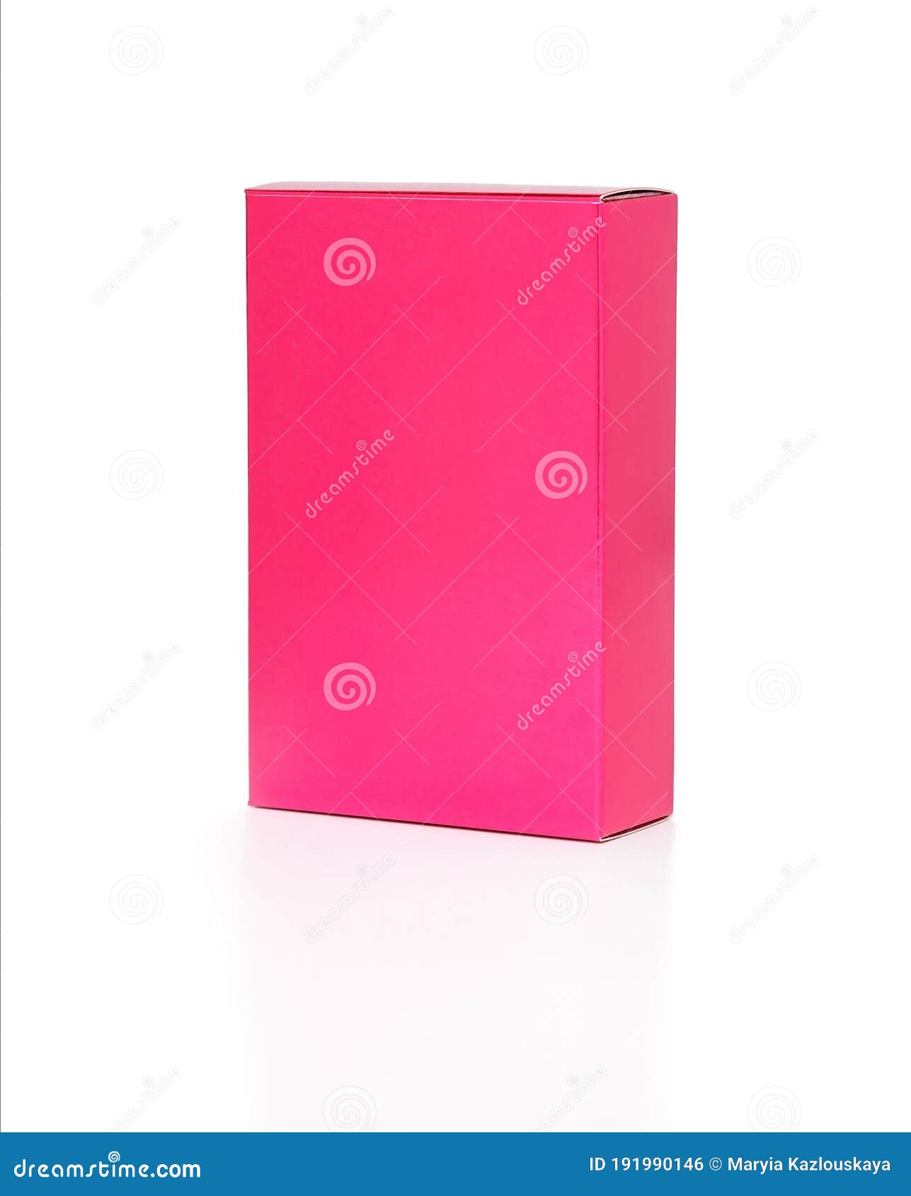 Pink Rectangular Box of Perfume for Woman or Girl Isolated on White ...