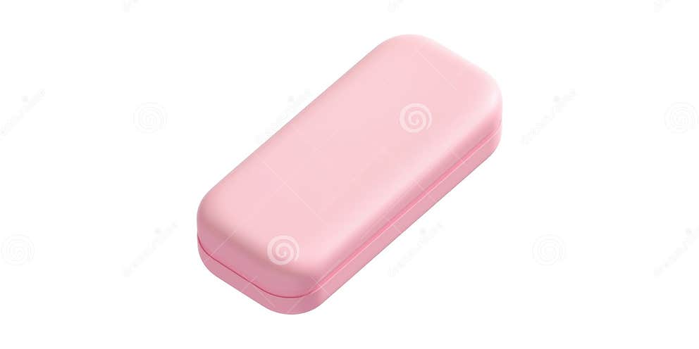 Pink Rectangular Case with Rounded Edges Isolated on Transparent ...