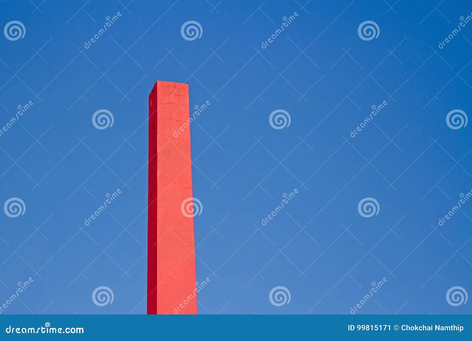 Pink Rectangular Chimney with Blue Sky Stock Image - Image of pipe ...