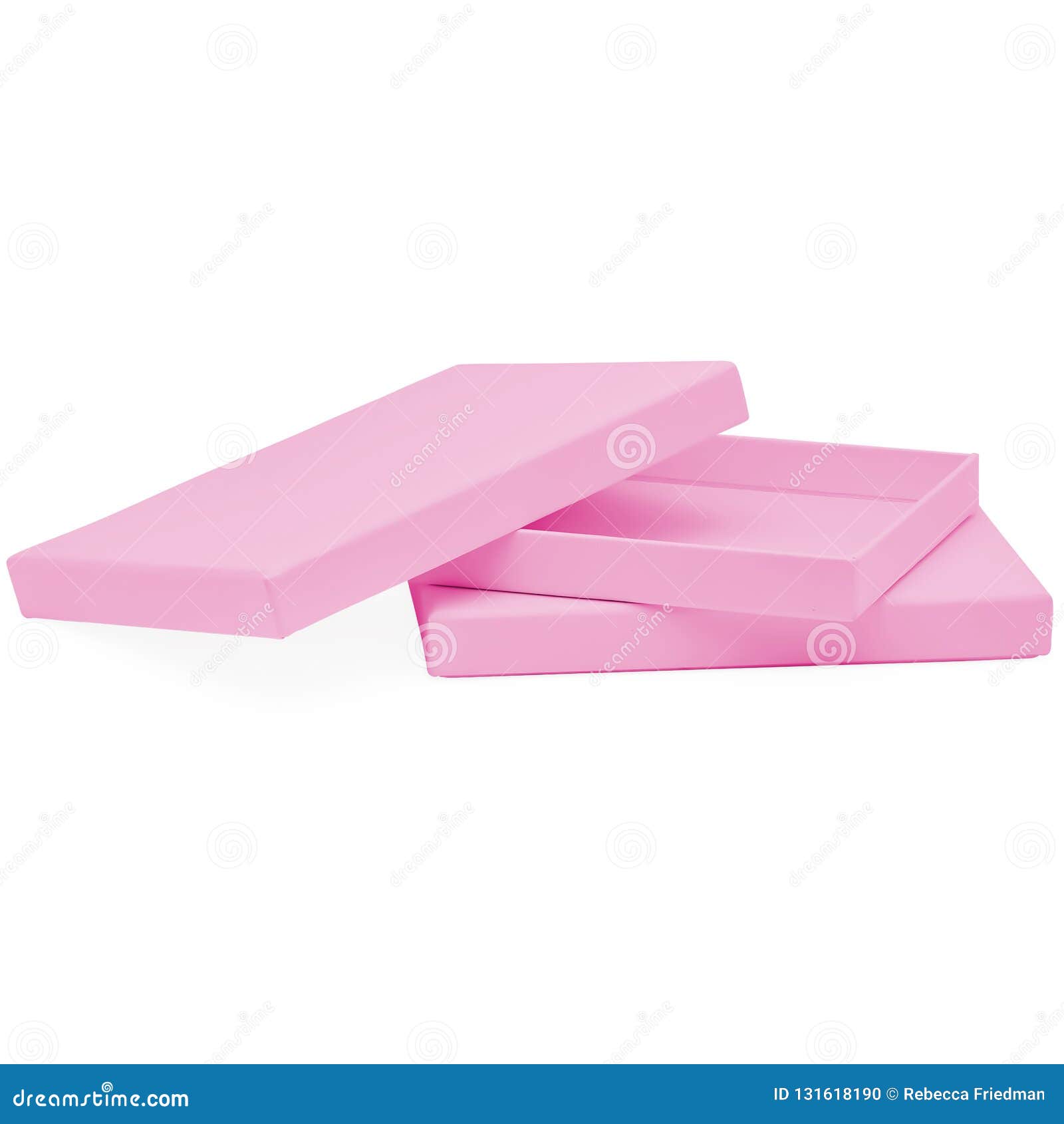 Pink Rectangular Flat Chocolate Jewelry and Gift Box Stock Photo ...