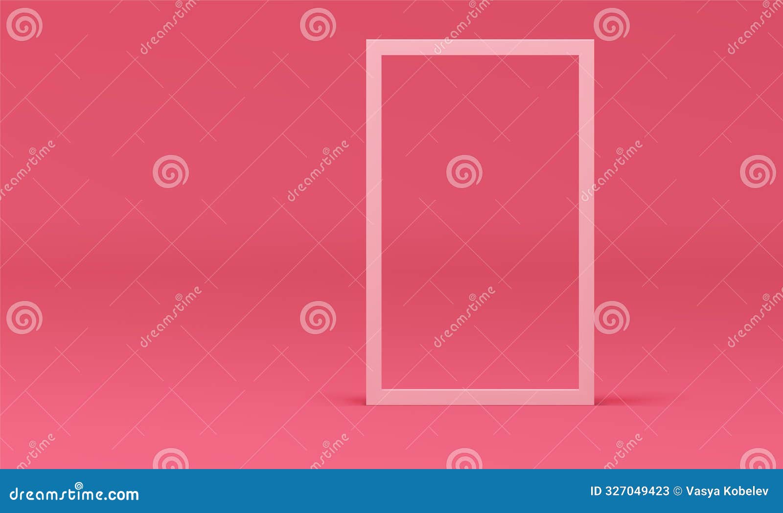 Pink Rectangular Frame 3d Border Geometric Shape at Neutral Studio ...