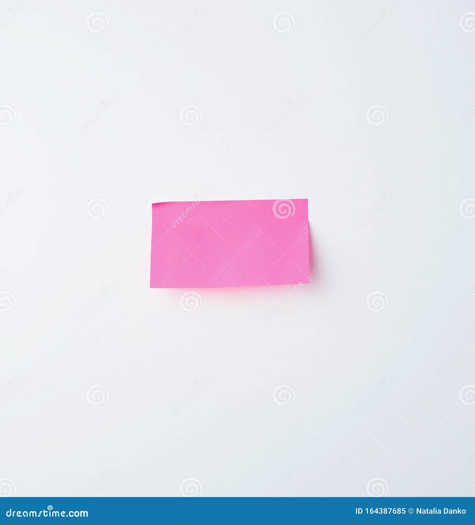 Pink Rectangular Sticker on a White Background Stock Image - Image of ...