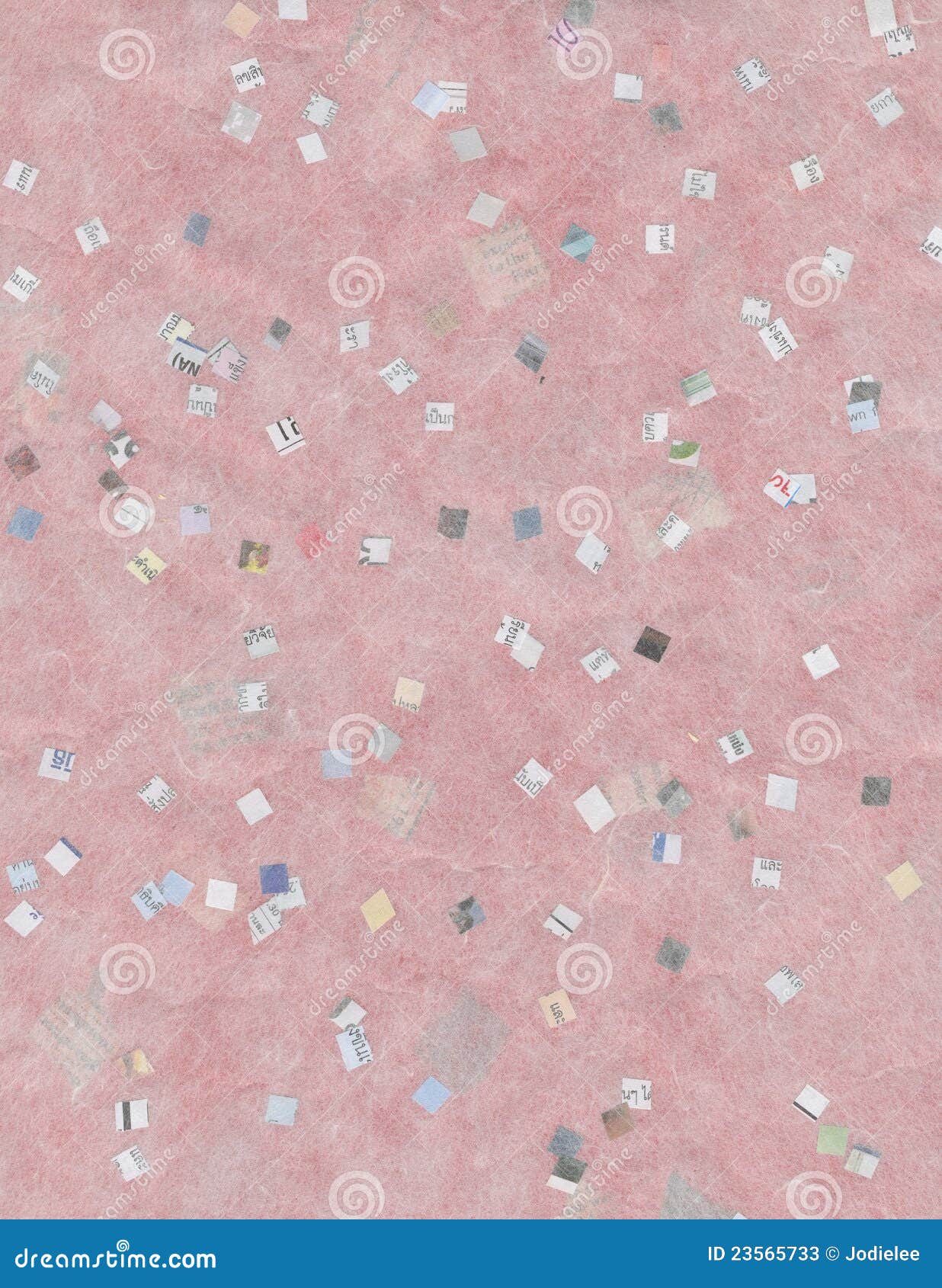Pink Recycled Paper Background Newspaper Confetti Stock Image - Image ...