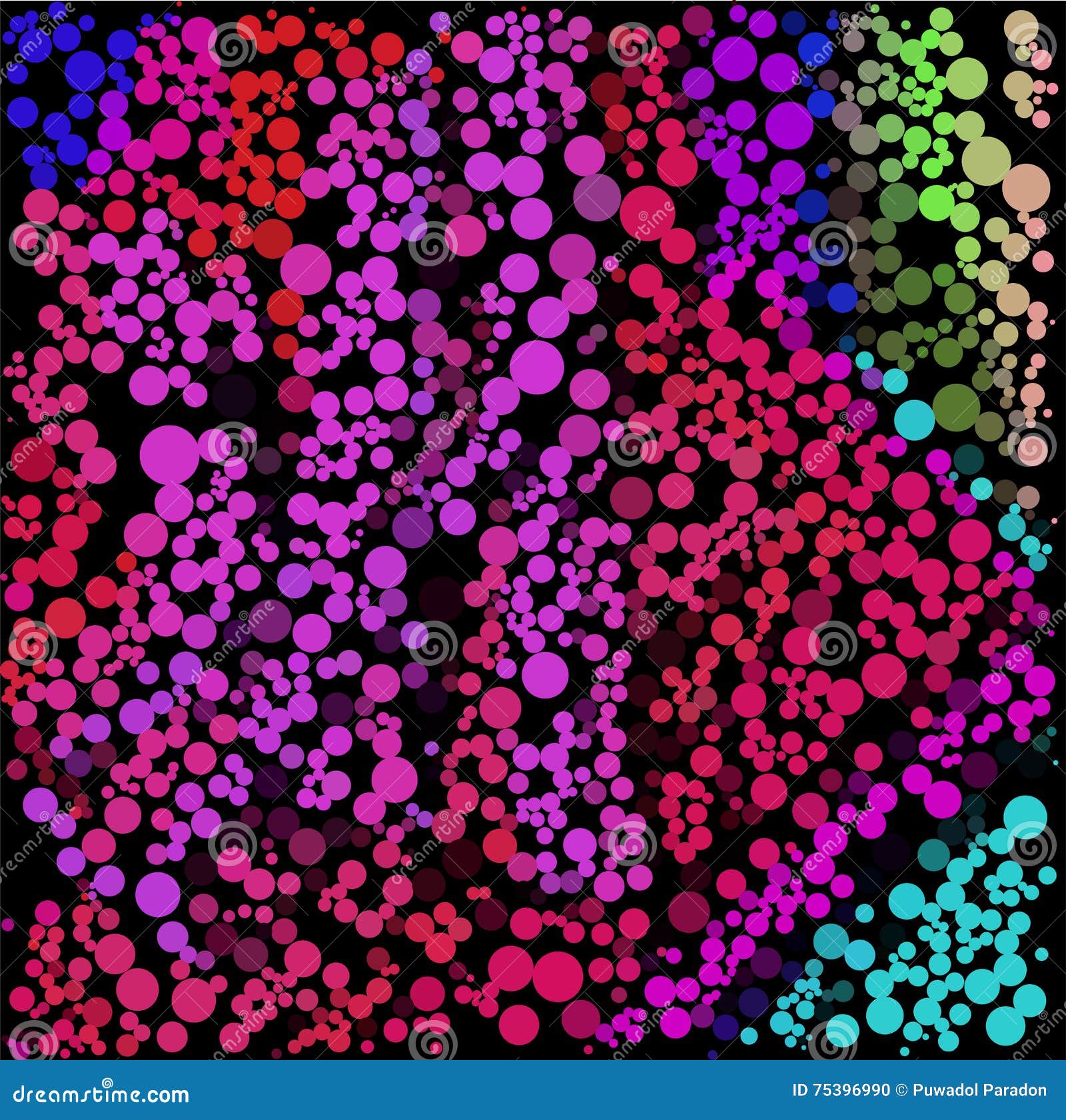 Pink Red Blue Dot on Black Business Background Stock Vector ...