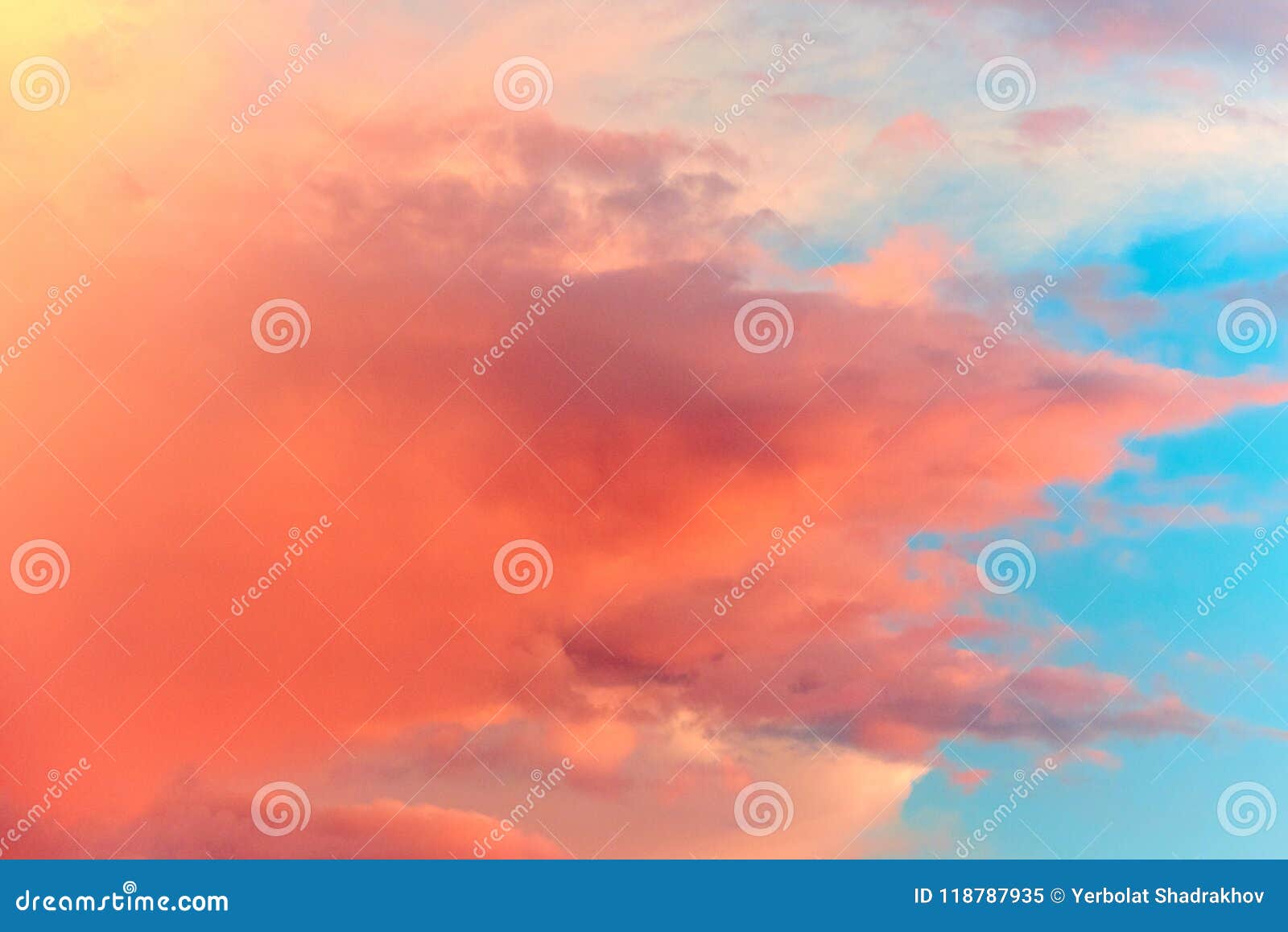 Pink Red Clouds on Sky Background. Stock Image - Image of beauty ...