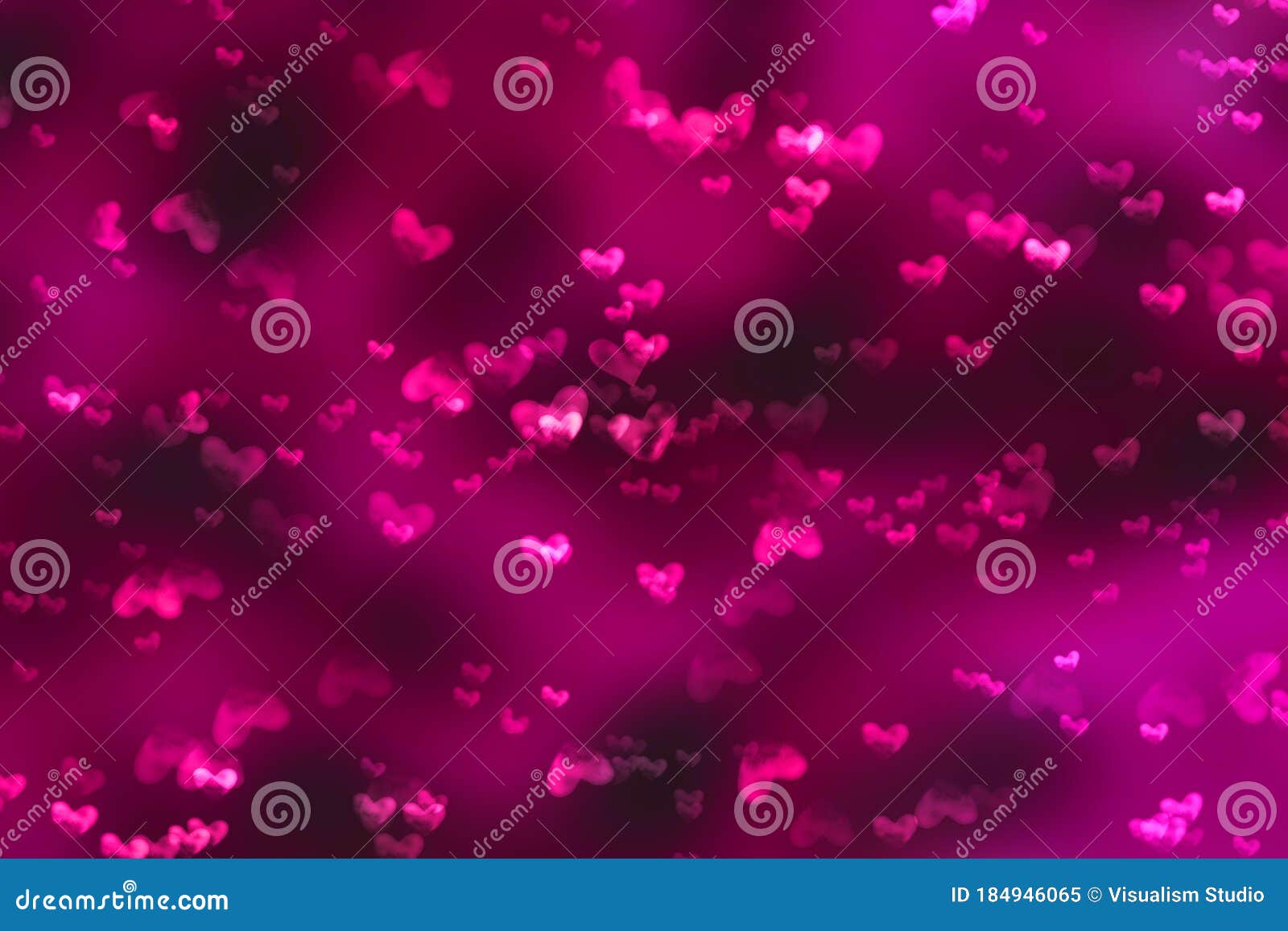 Pink and Red Heart Blur Magic Particles Isolated Effect Abstract ...
