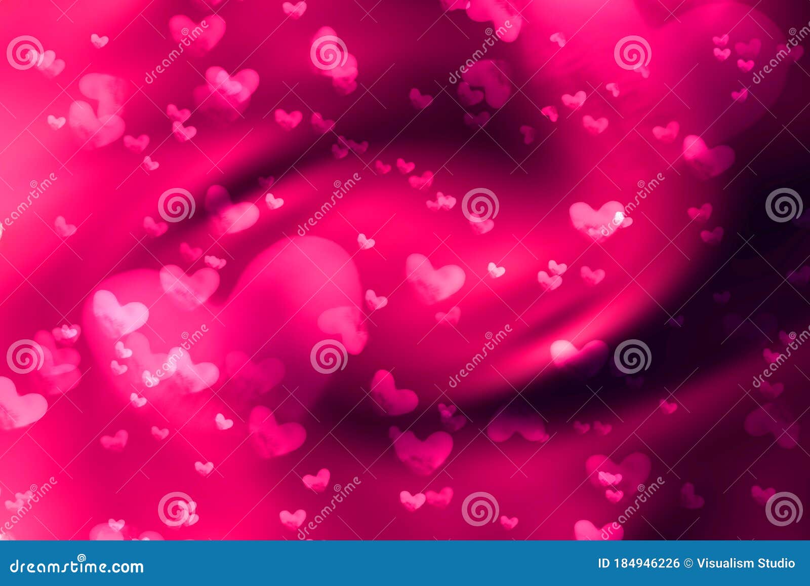 Pink and Red Heart Blur Magic Particles Isolated Effect Abstract ...