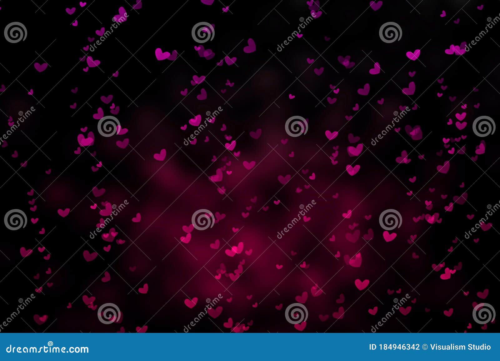 Pink and Red Heart Blur Magic Particles Isolated Effect Abstract ...