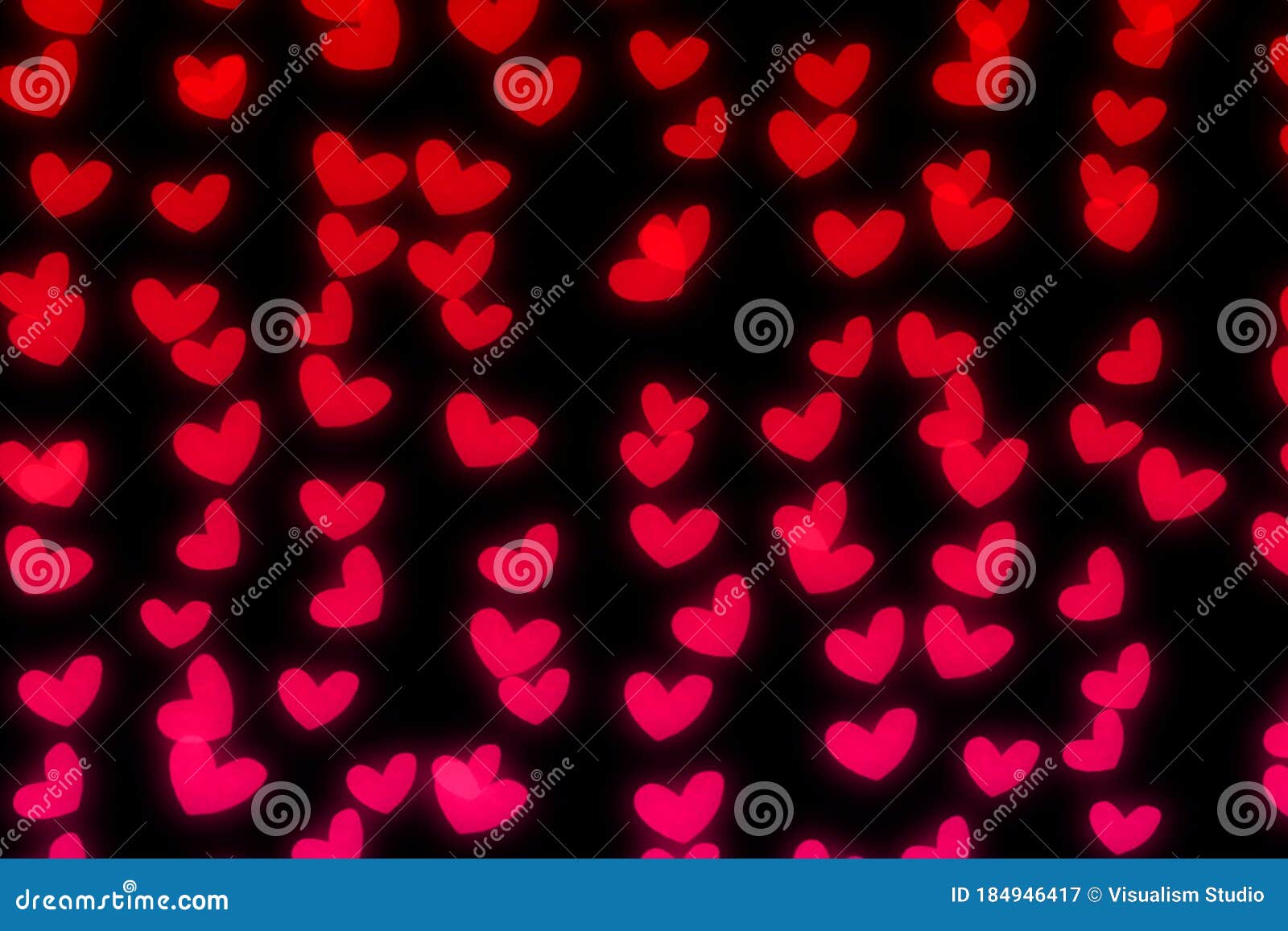 Pink and Red Heart Blur Magic Particles Isolated Effect Abstract ...