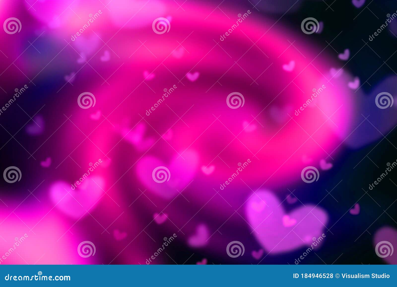 Pink and Red Heart Blur Magic Particles Isolated Effect Abstract ...