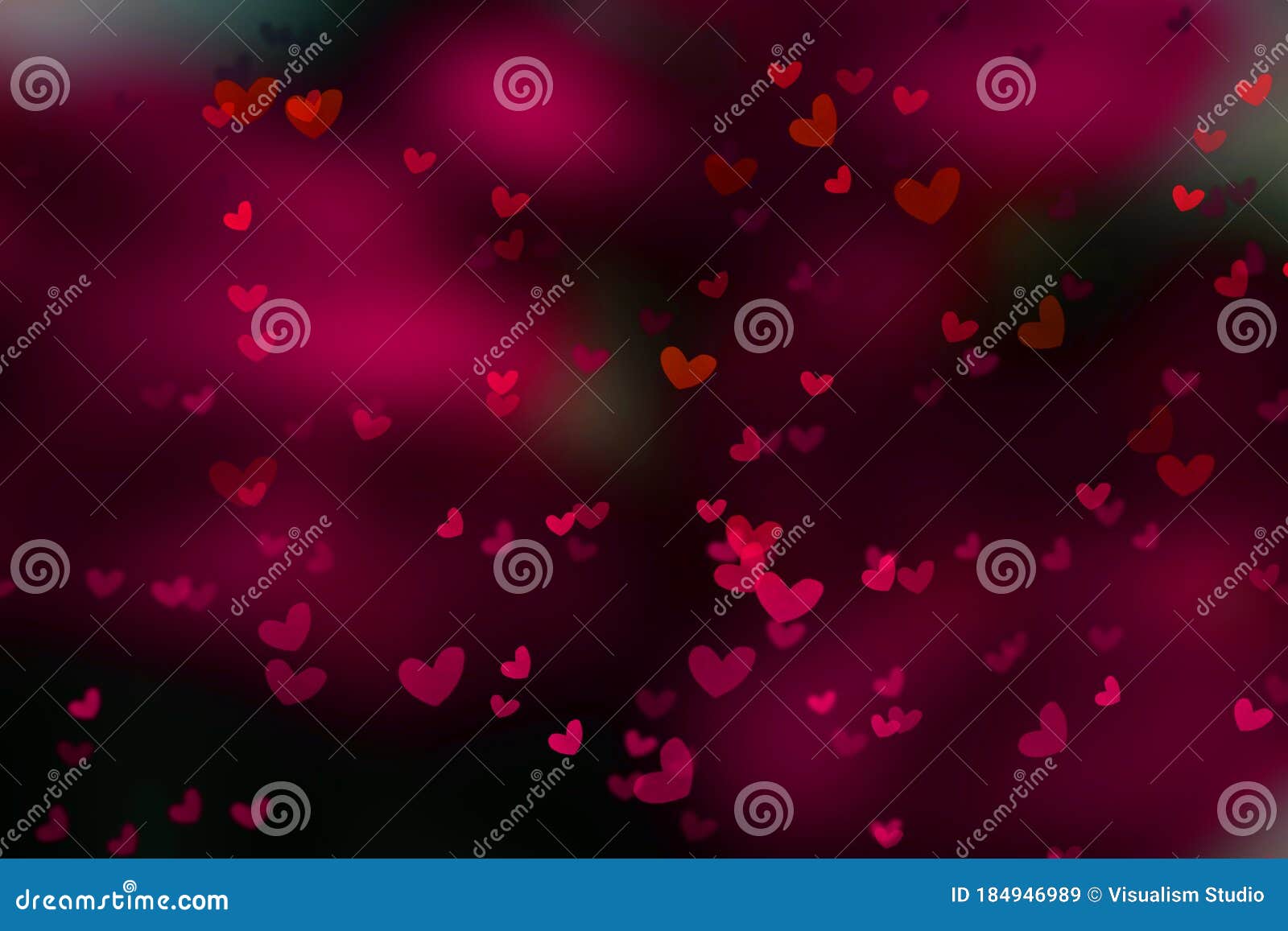 Pink and Red Heart Blur Magic Particles Isolated Effect Abstract ...