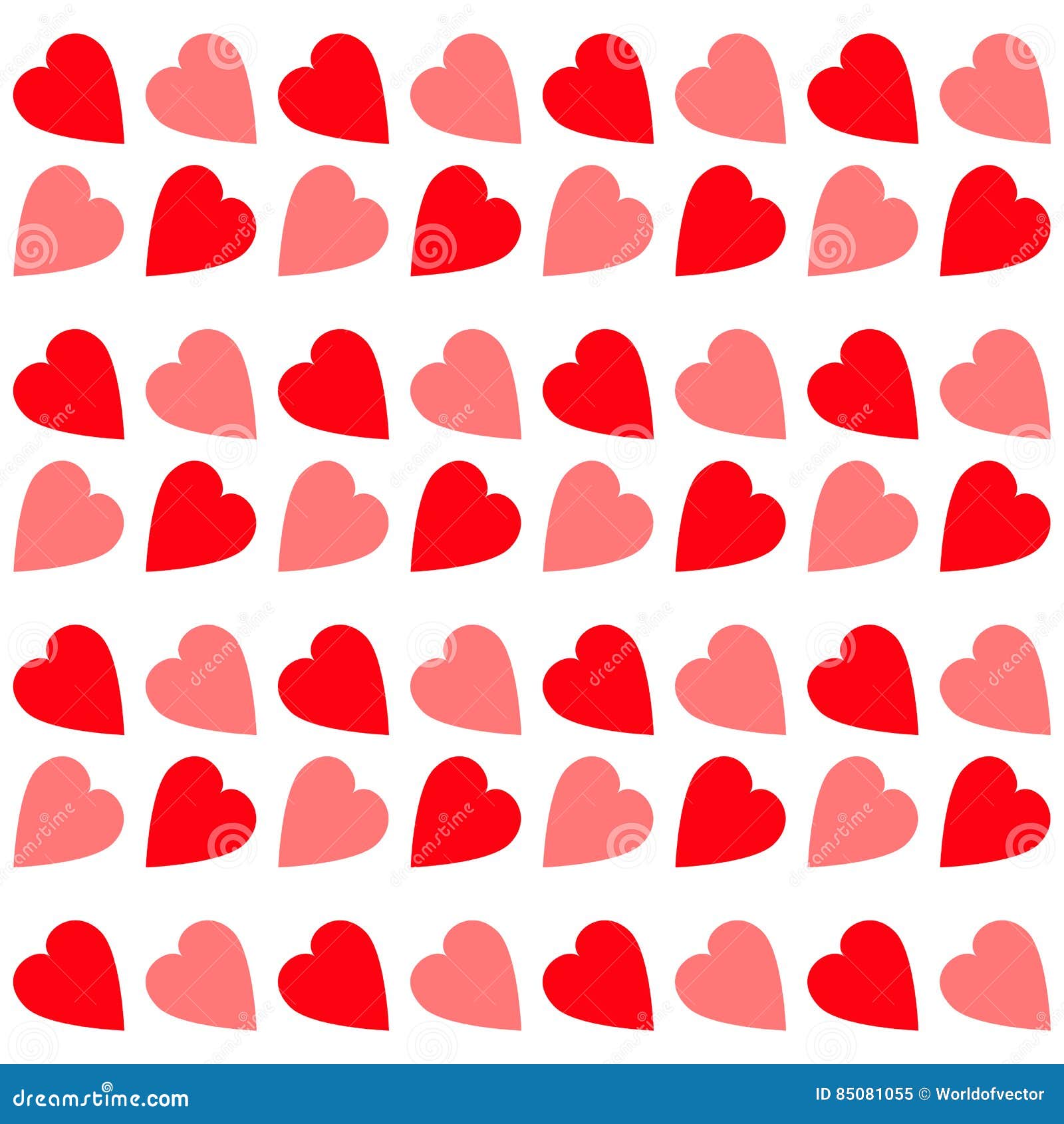 Pink Red Heart Seamless Pattern. Wrapping Paper, Textile Template ...