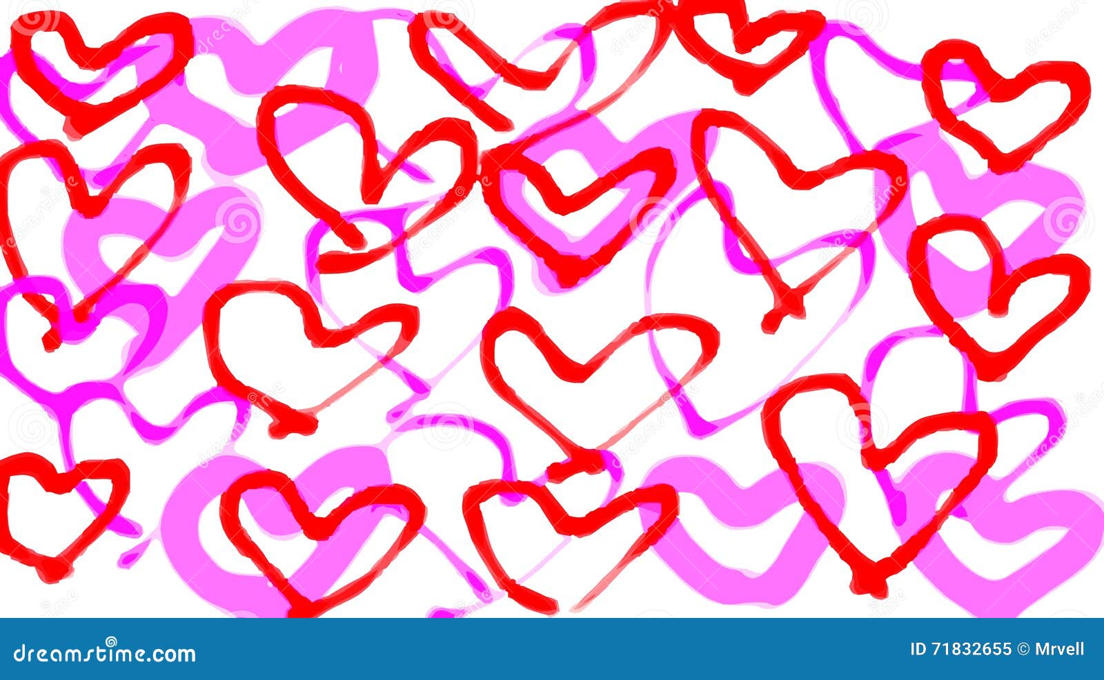 Pink and red heart shape stock illustration. Illustration of wallpaper ...