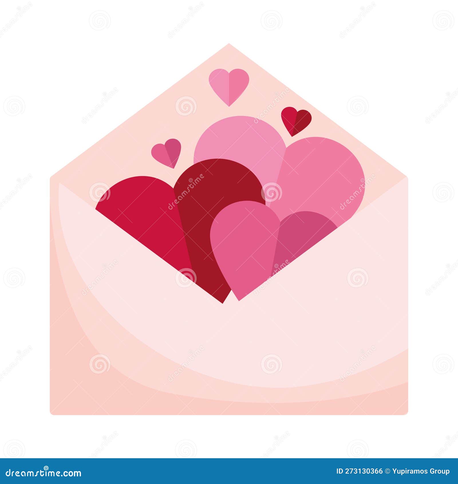 Pink and red hearts stock vector. Illustration of amour - 273130366