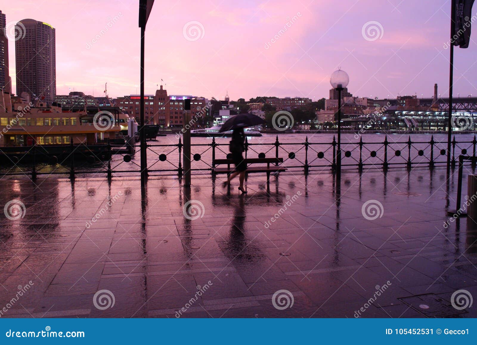 Pink Sunset Over Circular Quay Editorial Photo - Image of pink ...
