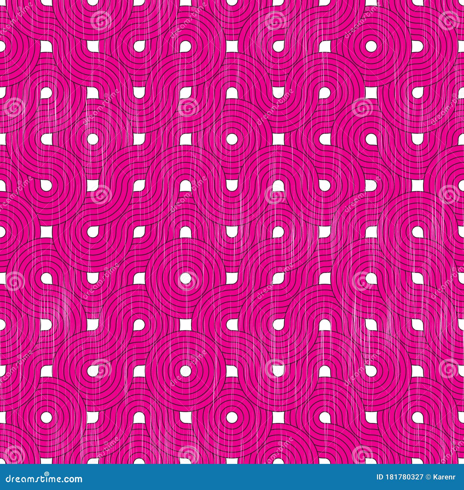 Pink Repeat Circles Grunge Background with Abstract Geometric Seamless ...